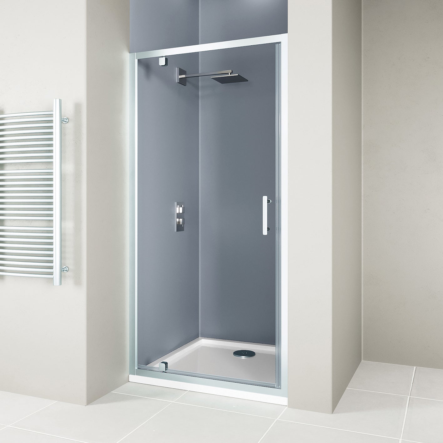 Flair Hydro Pivot Express Fit Chrome Shower Door (Various Sizes ...